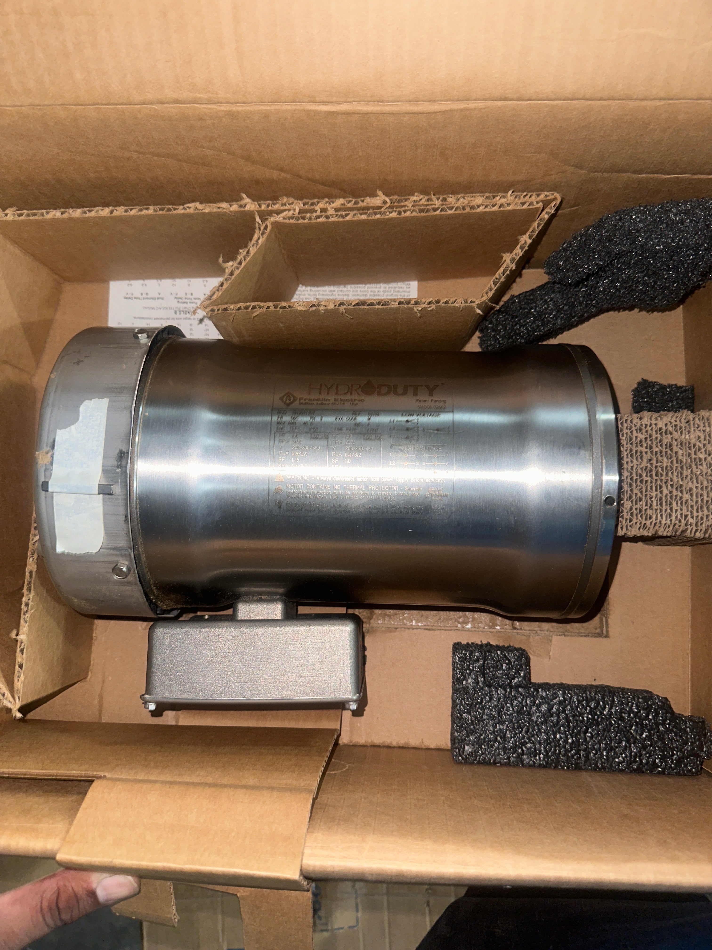 WEG 2HP 1800RPM 143TC 230/460V 3PH 60HZ Hydro Duty Motor