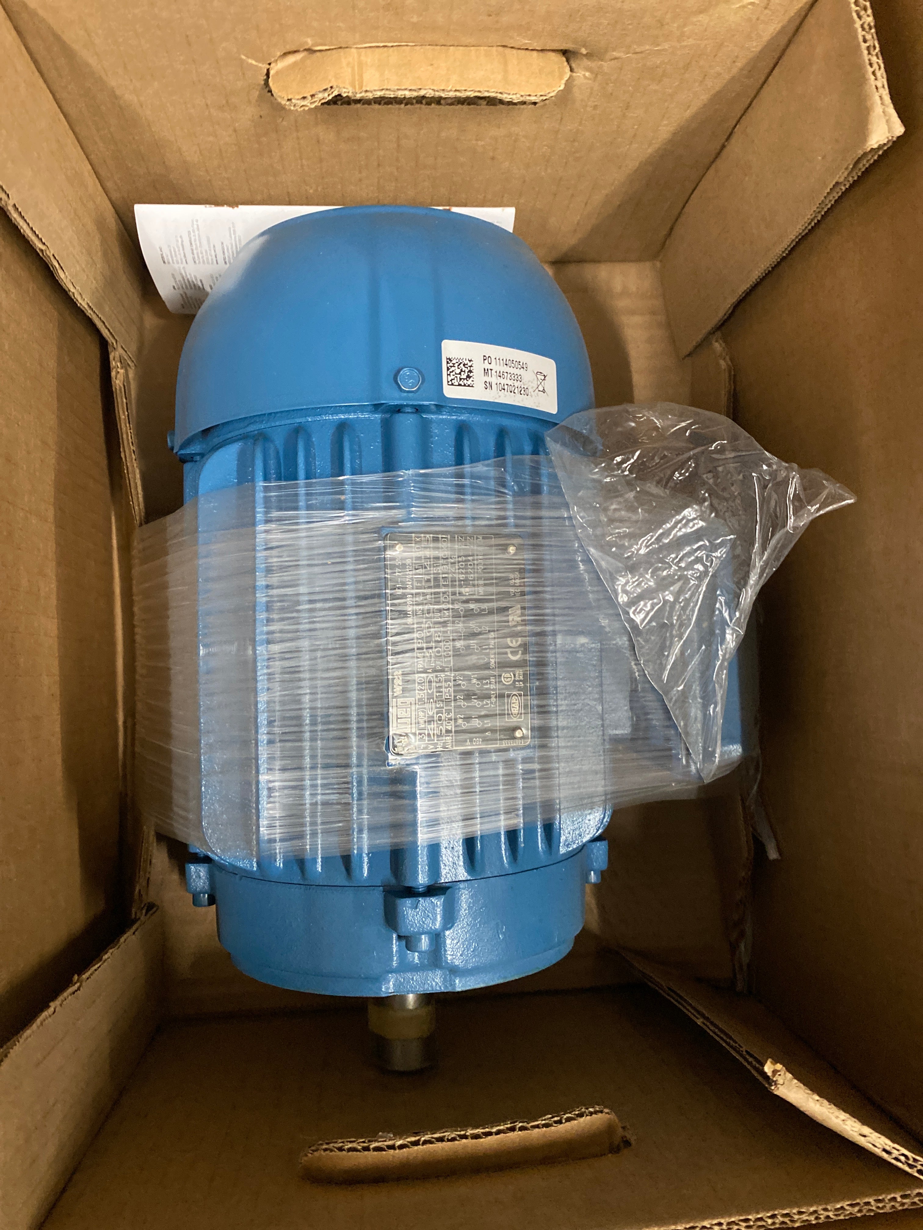 WEG 2HP 1500RPM 90L 460V 3PH 50Hz Cast Iron Motor